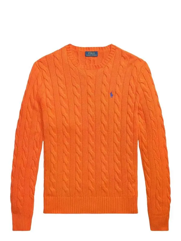Polo Ralph Lauren Cable-knit Embroidered Sweater - Orange