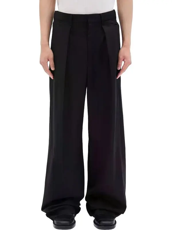 ANN DEMEULEMEESTER Botel Pleated Trousers - Black