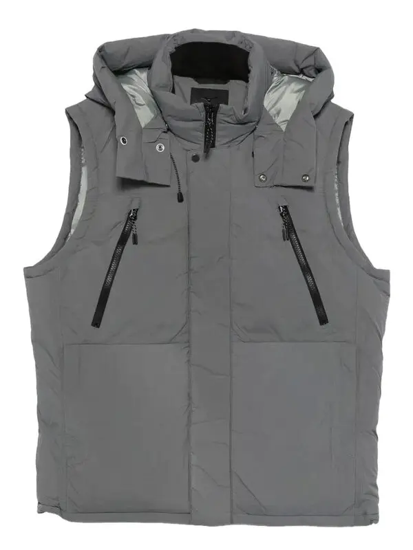 Mizuno Taslan Hooded Gilet - Grey
