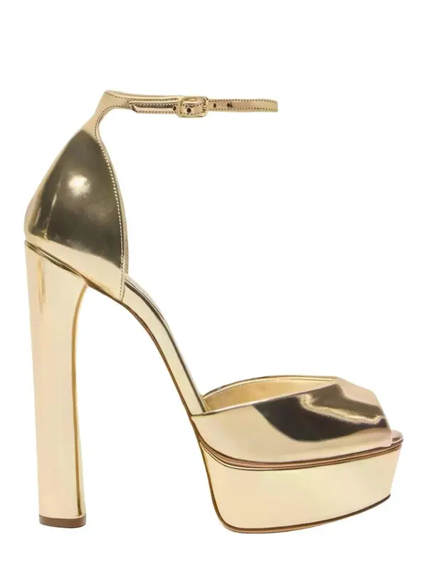 Casadei 140mm Platform Sandals - Gold