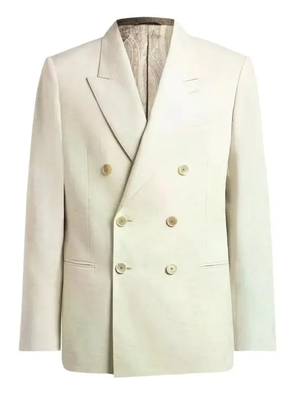 Etro Double-breasted Peak-lapels Blazer - Neutrals