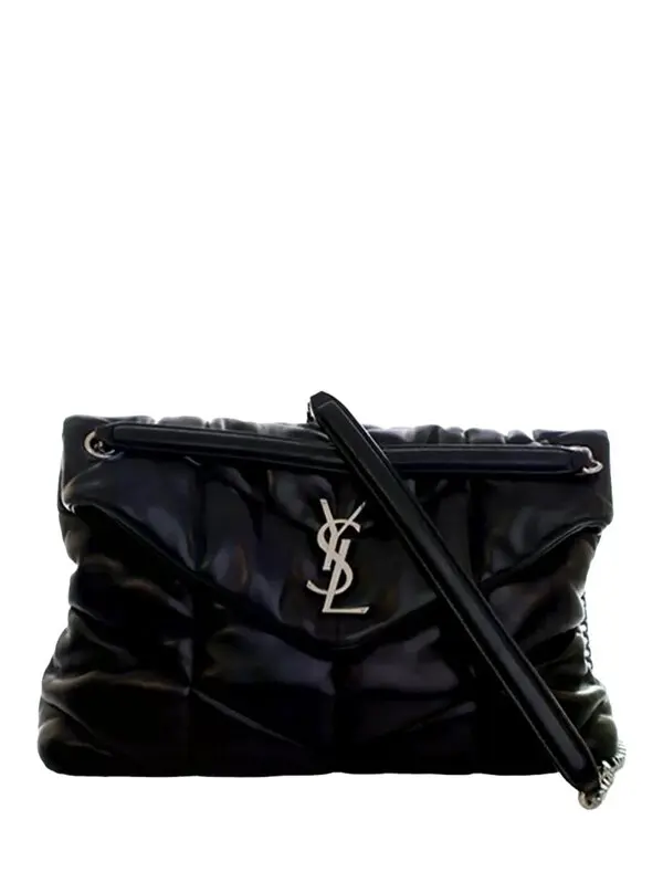 Saint Laurent Loulou Puffer Medium Shoulder Bag - Black