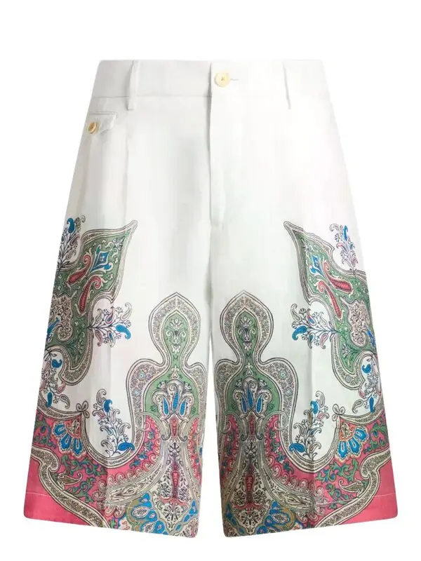 Etro Paisley-print Shorts - White