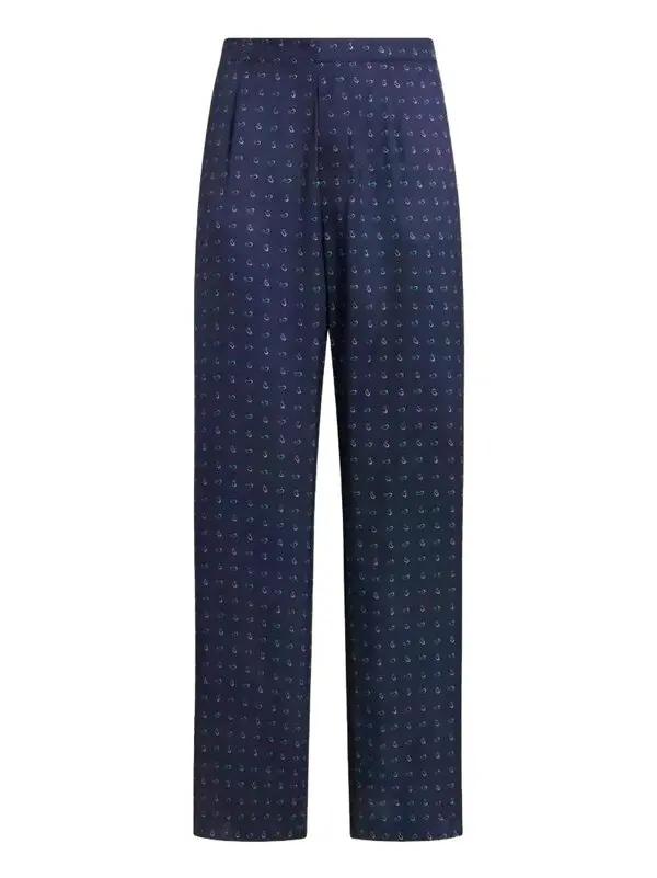 Etro Paisley-print Trousers - Blue