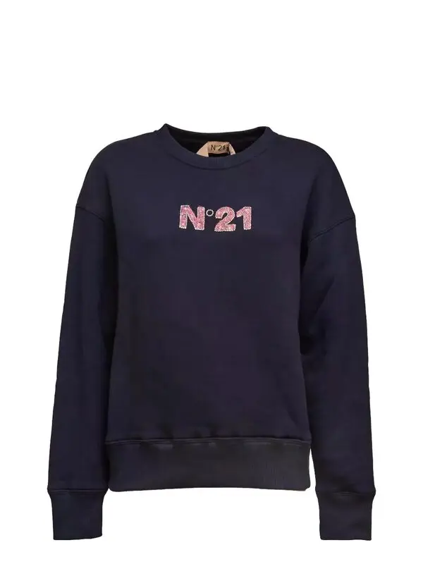 N°21 Logo Embellished Sweatshirt - Blue
