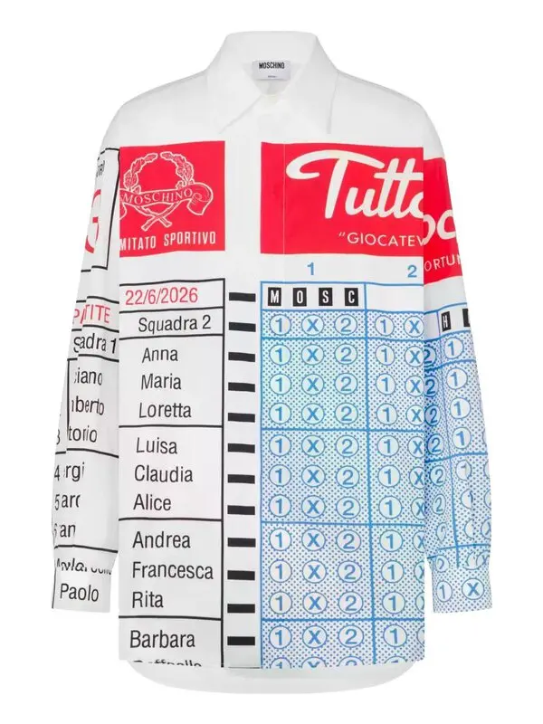 Moschino Printed Cotton Shirt - White