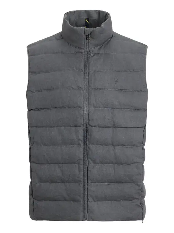 Polo Ralph Lauren Woven Quilted Linen Gilet - Grey