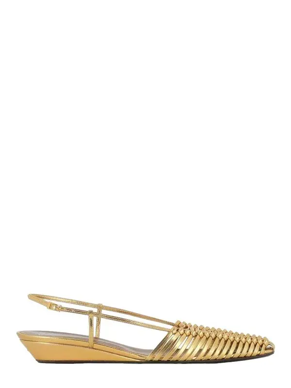 GIUSEPPE ZANOTTI Orsola Woven Pointed Sandals - Gold