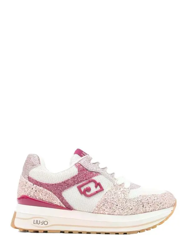 Liu Jo Maxi Wonder Logo Glitter Sneakers - Pink
