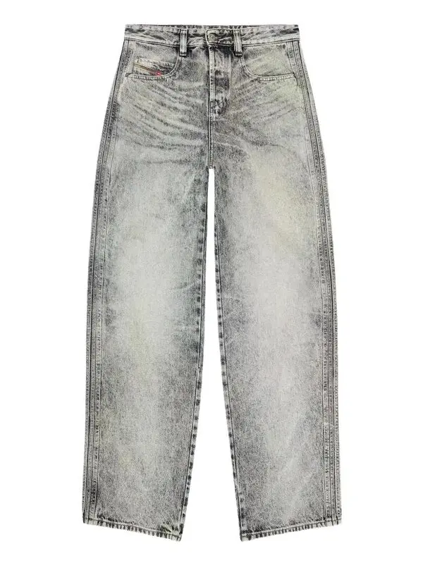DIESEL D-enim-m 09p11 Wide Leg Jeans - Grey