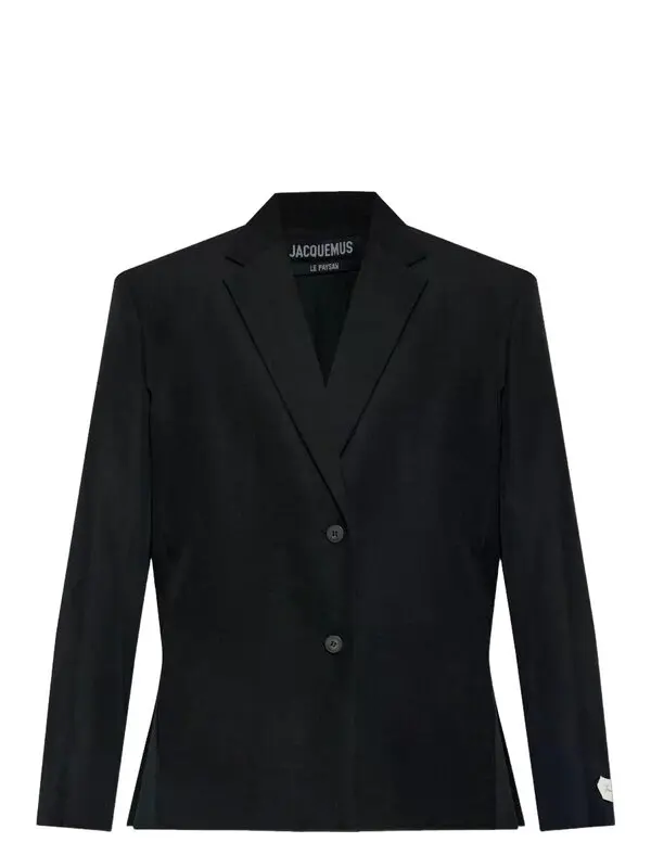 Jacquemus Single-breasted Wool Blazer - Black