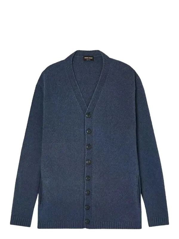 Giorgio Armani Cashmere V-neck Cardigan - Blue
