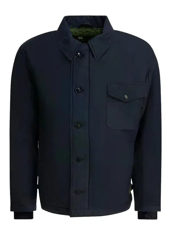 BUZZ RICKSON'S Button Fastening Patch Pocket Jacket - Blue