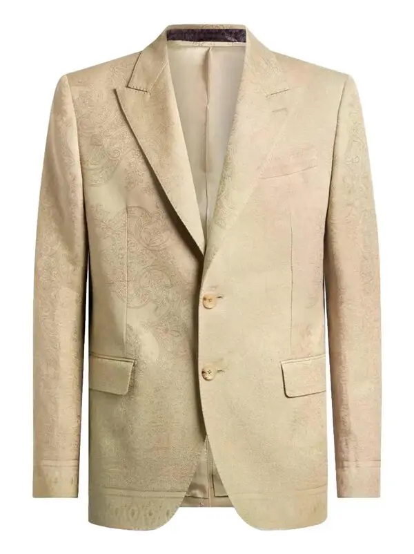 Etro Paisley-print Blazer - Neutrals