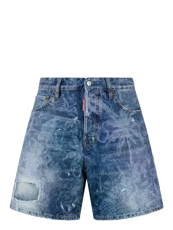 Dsquared2 Five-pocket Denim Shorts - Blue