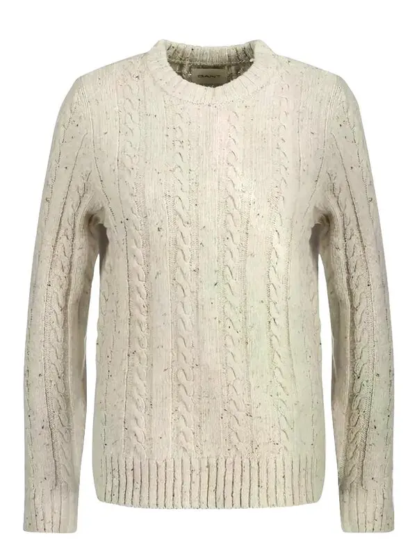 Gant Cable-knit Crew Neck Sweater - Neutrals