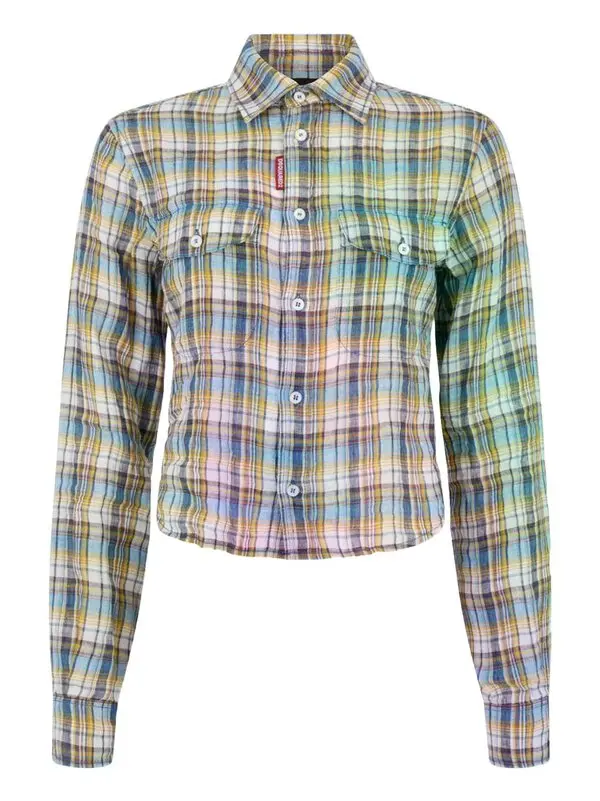 Dsquared2 Check-pattern Shirt - Blue