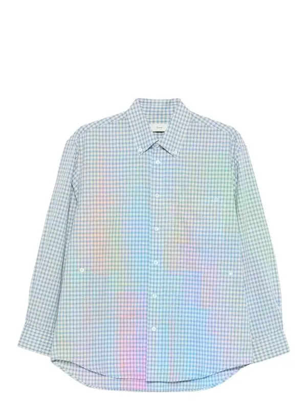 DUNST Checked Button-down Shirt - Blue