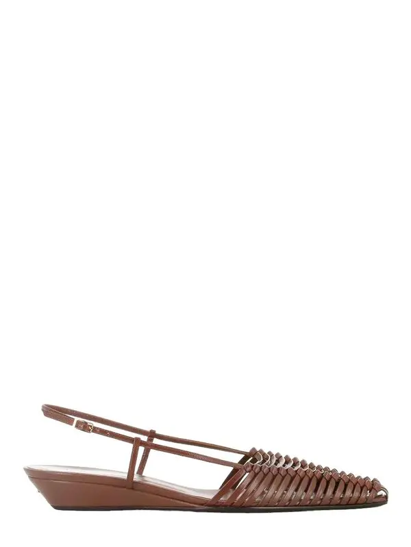 GIUSEPPE ZANOTTI Orsola Woven Slingback Sandals - Brown