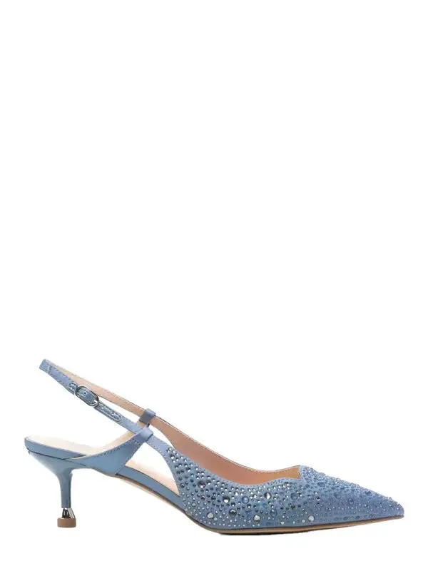 Liu Jo Studded Leather Slingback Pumps - Blue