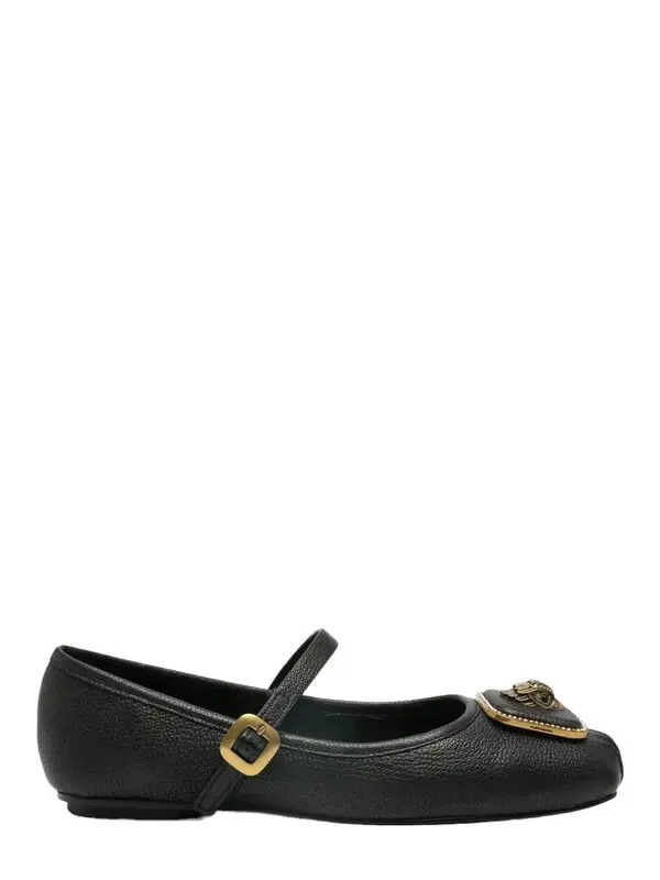 Kurt Geiger Buckle-strap Ballerina Flats - Black