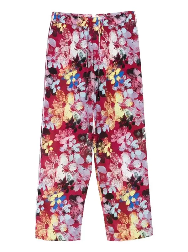 Iceberg Floral Print Trousers - Red