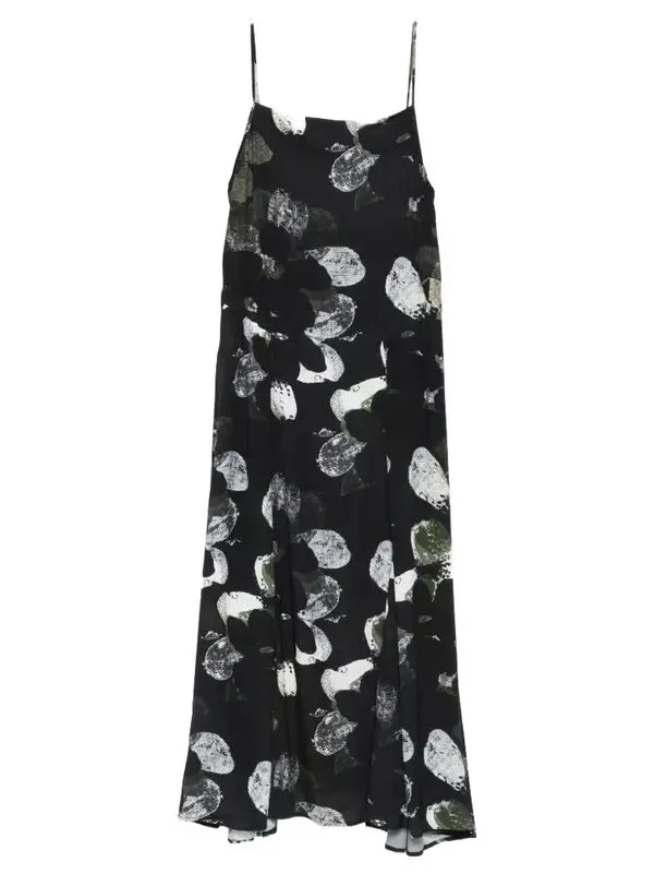 Iceberg Printed Strap Dress - Black