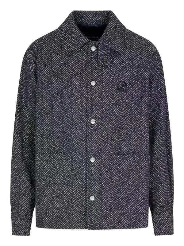 Giorgio Armani Jacquard Shirt Jacket - Blue