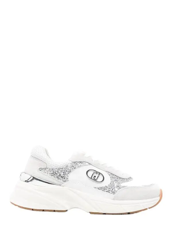 Liu Jo Glitter Logo Sneakers - White