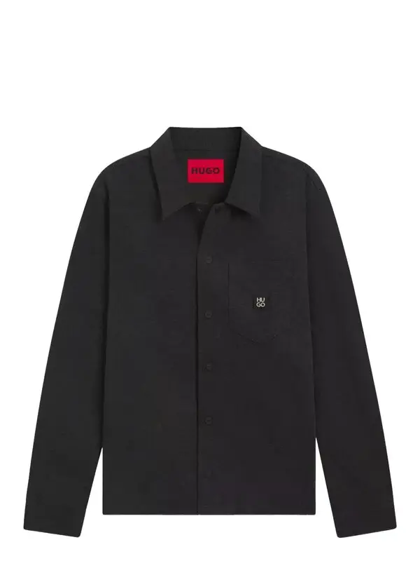 Hugo Enaso Chest-pocket Long-sleeve Shirt - Grey