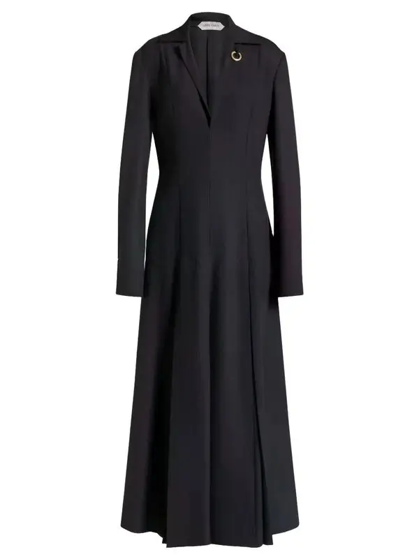 Alberta Ferretti Collared Midi Dress - Black