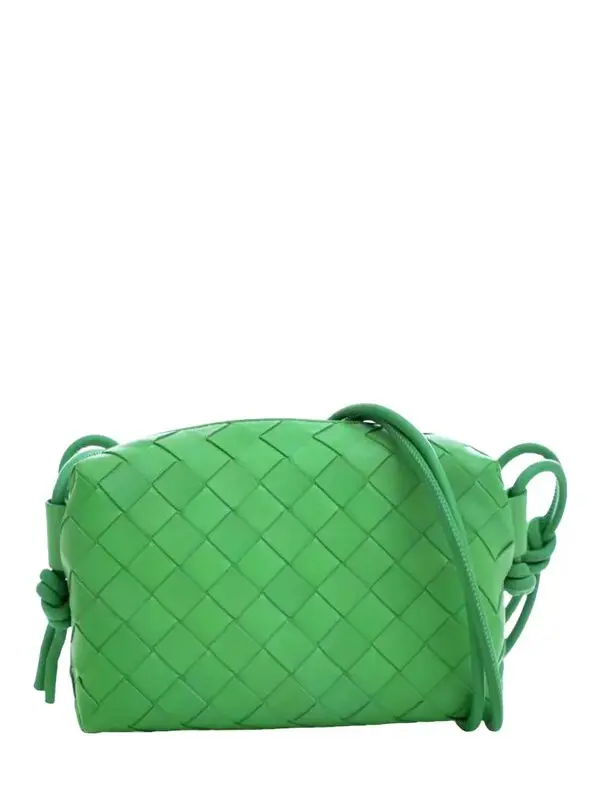 Bottega Veneta Mini Intrecciato Loop Camera Bag - Green