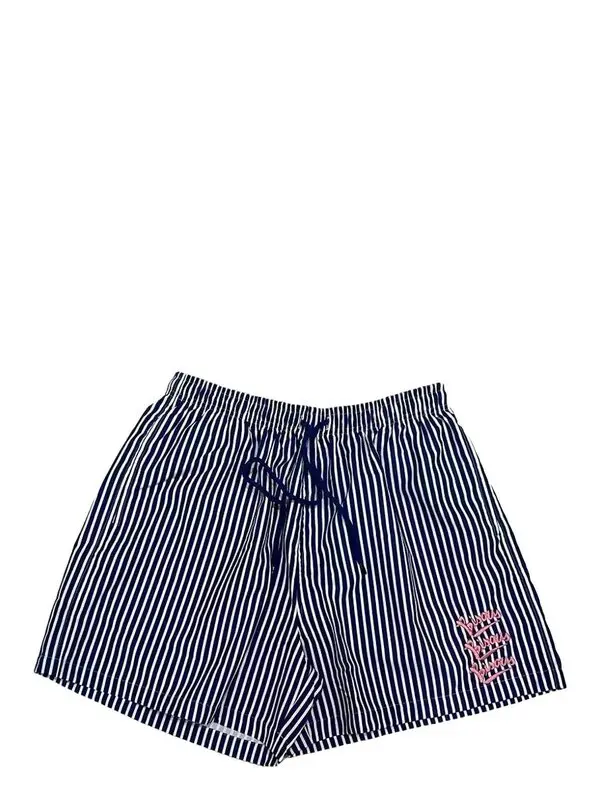 BISOUS SKATEBOARDS Striped Swim Shorts - Blue