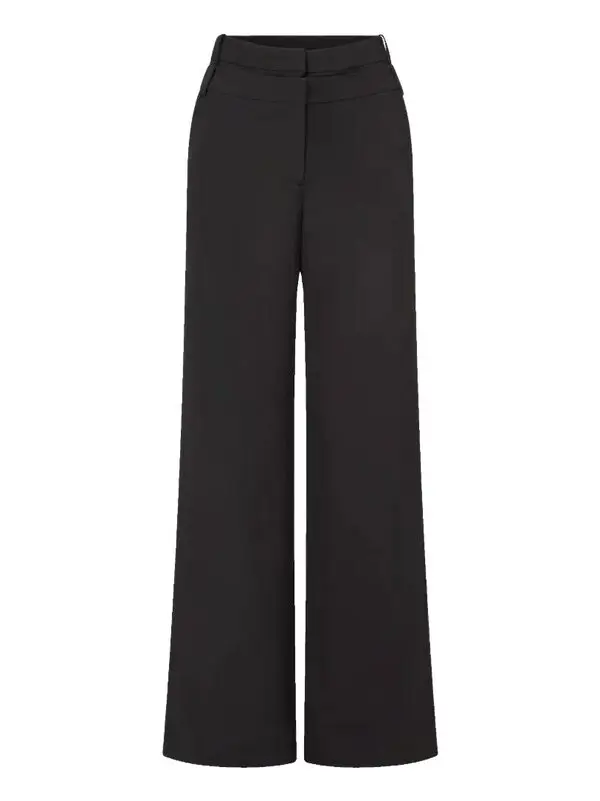 Veronica Beard Tonelli Double-waist Trousers - Black