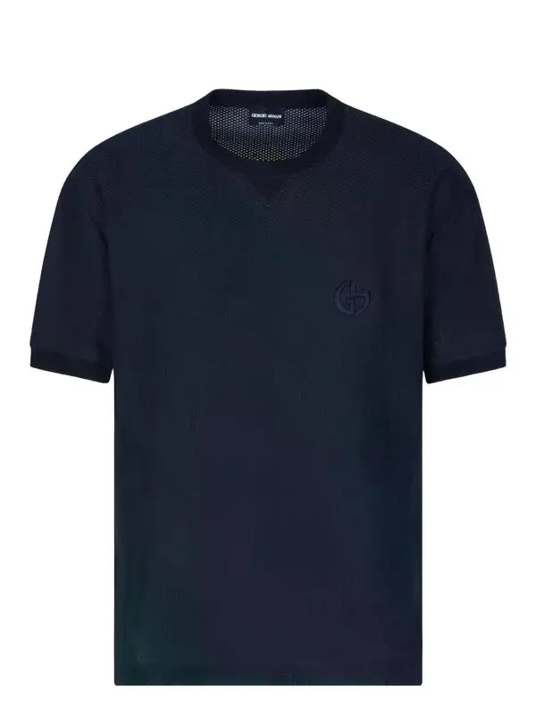 Giorgio Armani Logo Crew-neck T-shirt - Blue