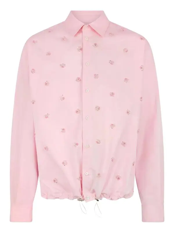 Dsquared2 Embroidered Drawstring Shirt - Pink