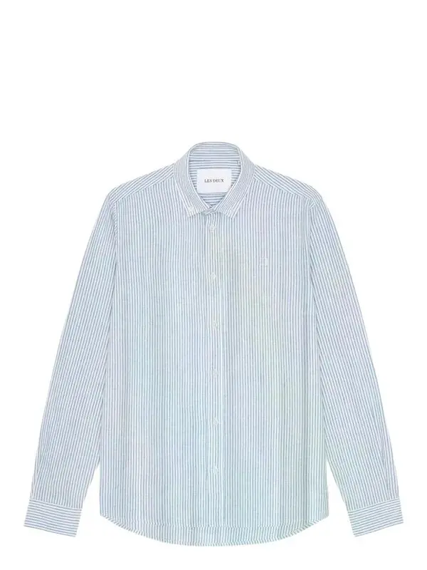 LES DEUX Konrad Striped Shirt - Blue
