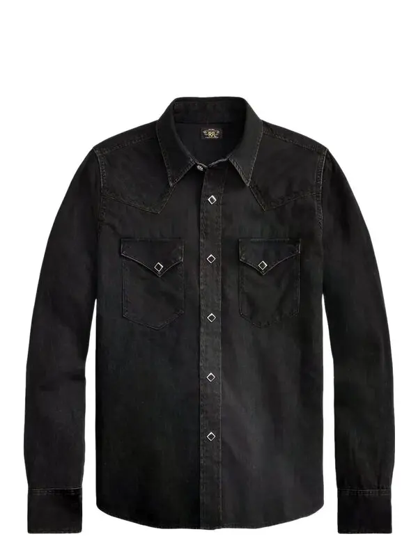 Ralph Lauren Embroidered Cotton Shirt - Black