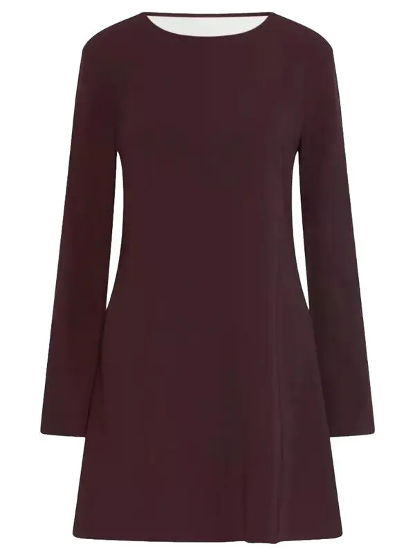 Marella Long-sleeve Flared Dress - Red