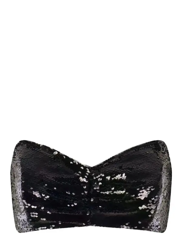 Simone Rocha Sequin Embellished Strapless Top - Black