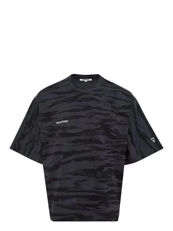 BLACKJACK Patterned T-shirt - Black