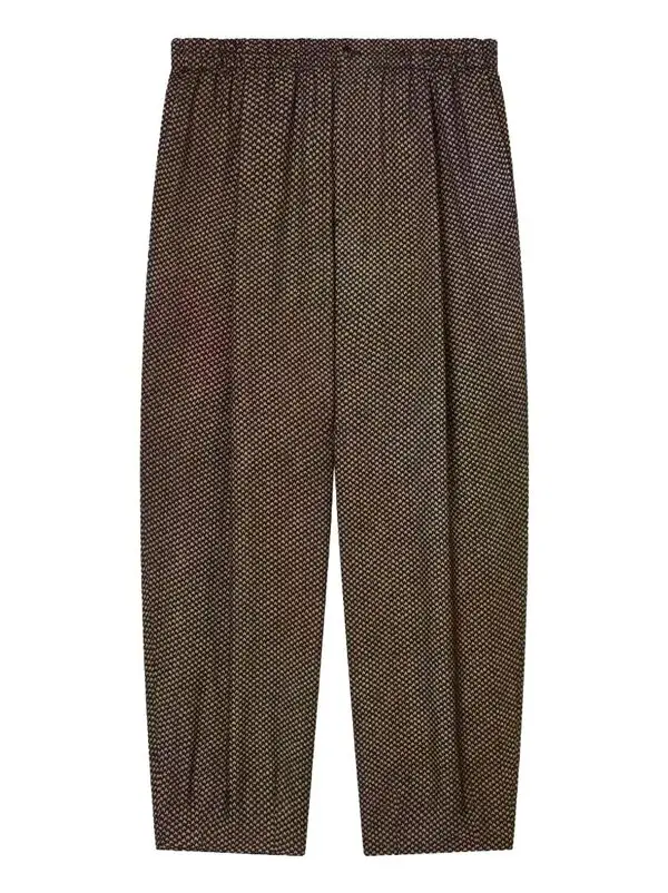 Giorgio Armani Houndstooth Trousers - Brown