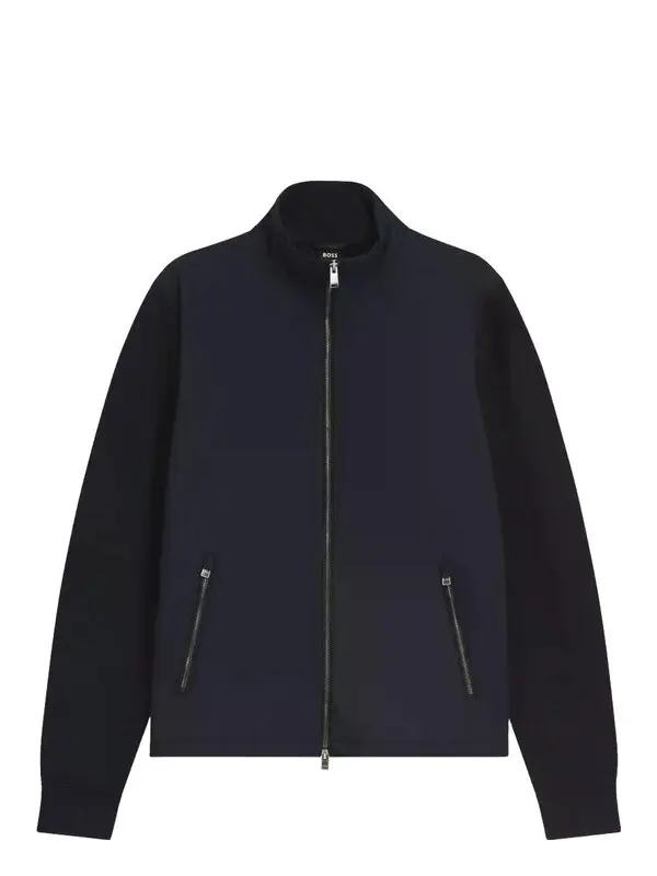 BOSS Ulmo Zip-up Bomber Jacket - Blue