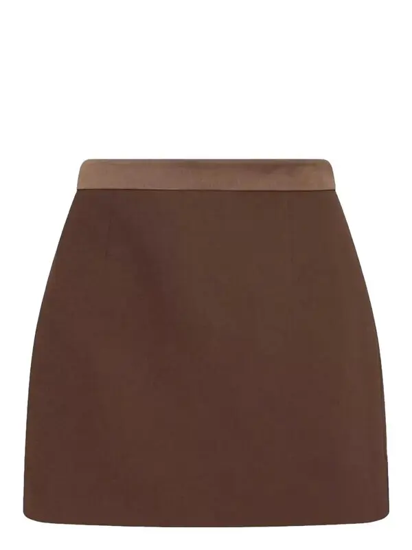 Marella A-line Mini Skirt - Brown
