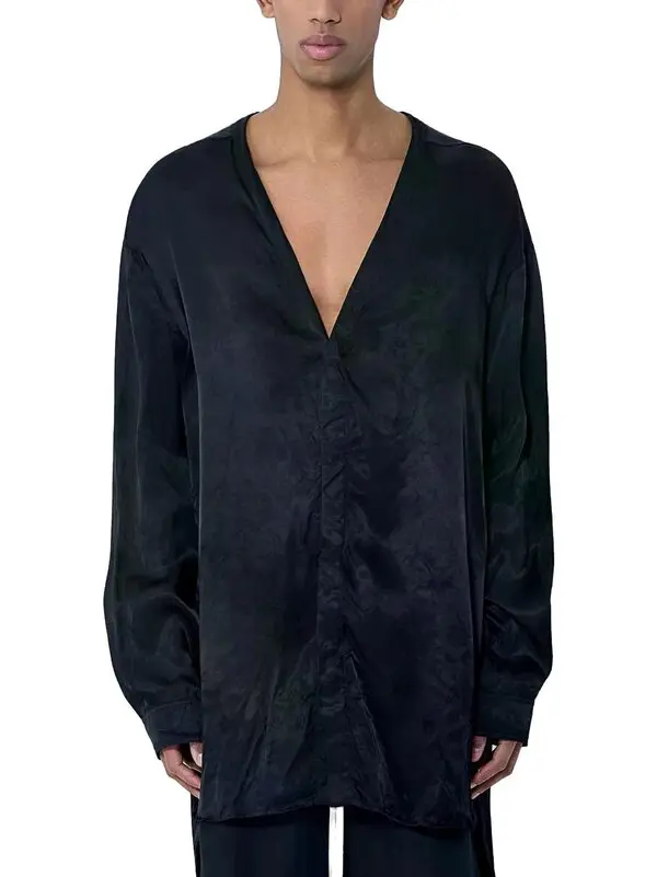 Rick Owens V-neck Shirt - Black