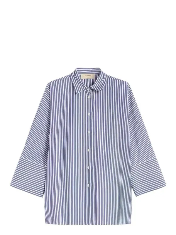 Max Mara Striped Sleeve Shirt - Blue