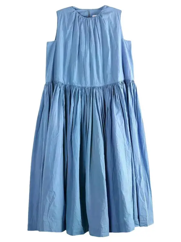 CASEY CASEY Gathered Midi Dress - Blue