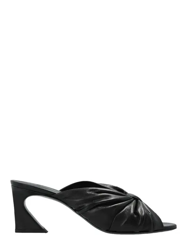 Fendi Arco Twisted-upper Leather Sandals - Black