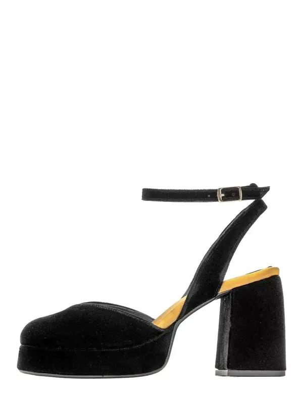 CastaÑer Verona Platform Strap Pumps - Black