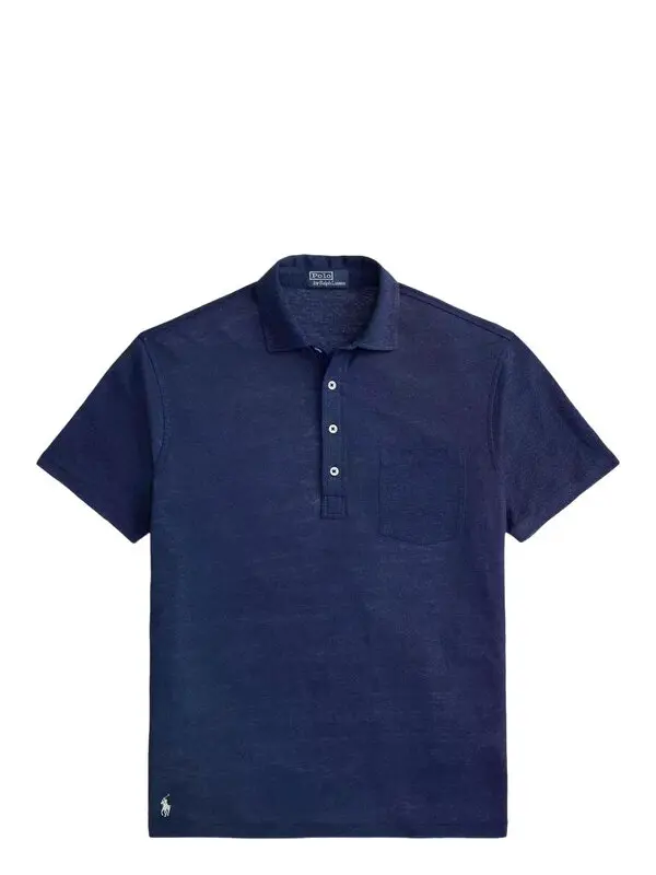 Polo Ralph Lauren Piqué Chest-pocket Polo Shirt - Blue